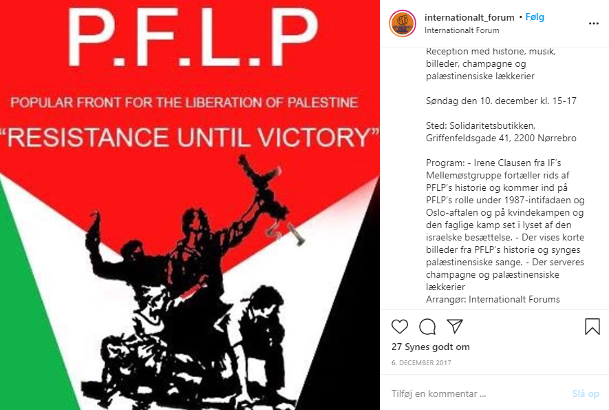 PFLP-1 - Med Israel for fred - MIFF Danmark